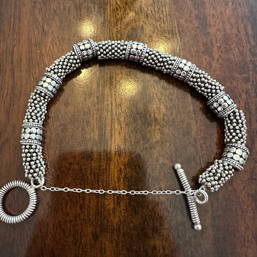 Sterling Silver Beaded Bracelet - Gem